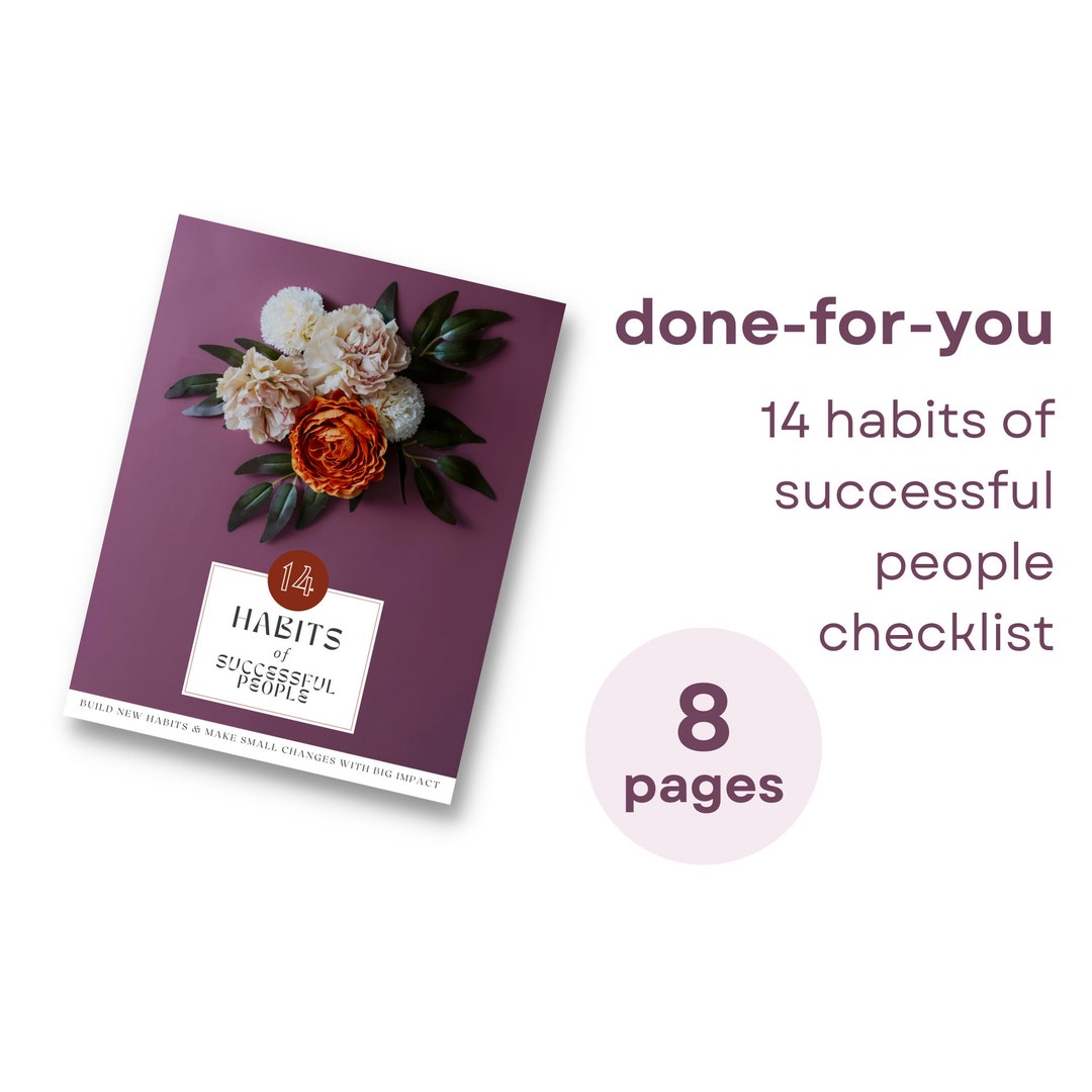 Success Habits Checklist, Done for You Freebie, Lead Magnet, Playbook ...
