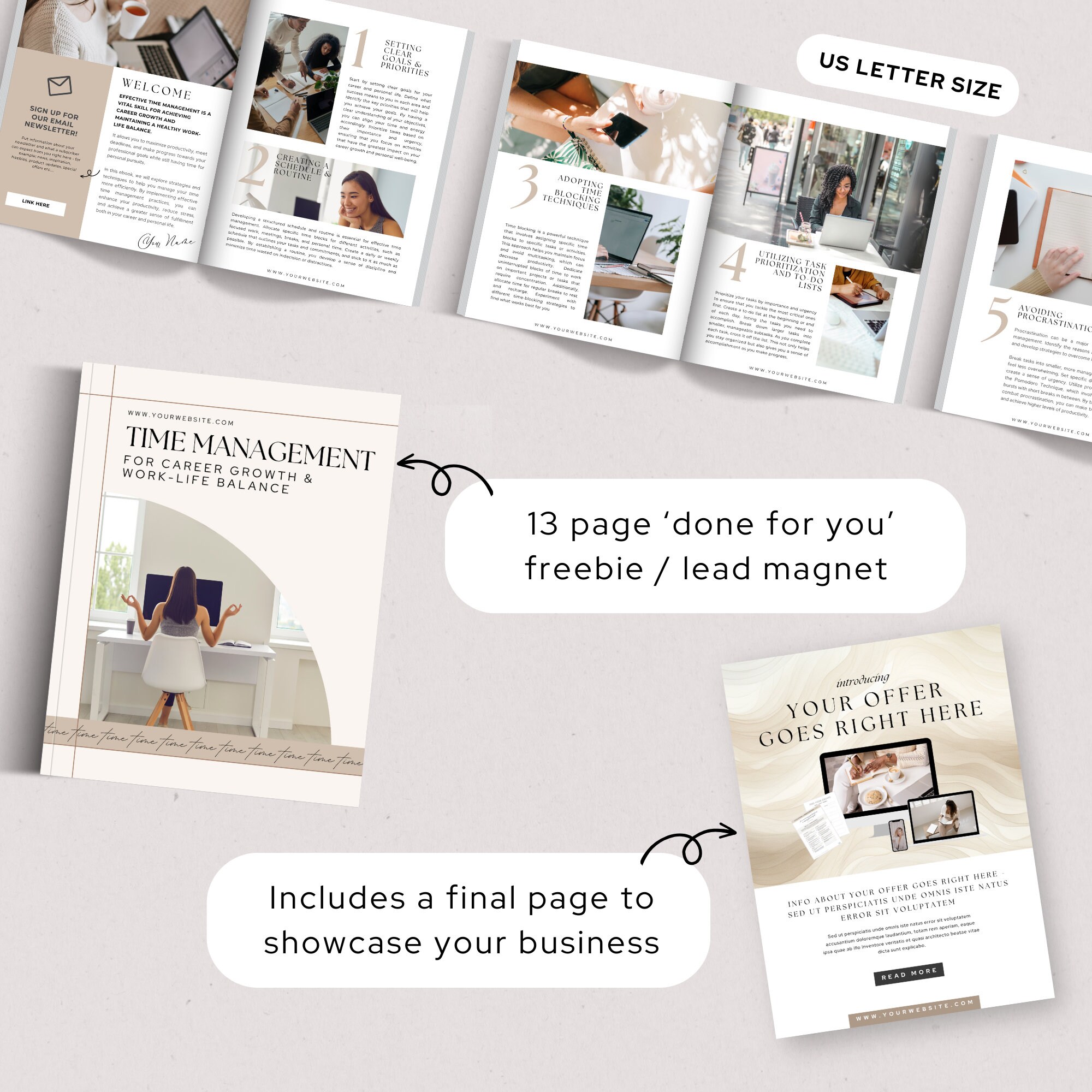 Career Coach Freebie and Welcome Sequence Canva Template Bundle, Time ...