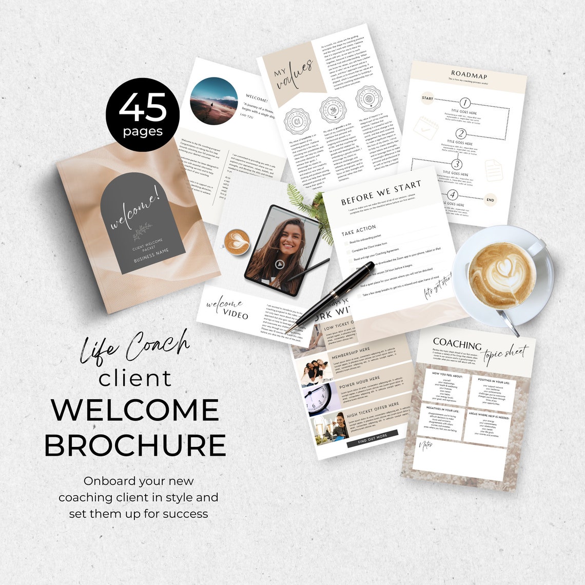 Life Coach Client Onboarding Template Bundle, Coaching Welcome Pack ...