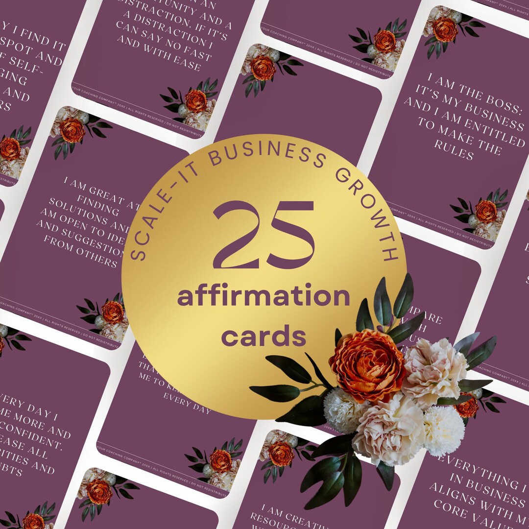 Affirmation Cards Printable Scale-it Business Growth, Freebie, Lead ...