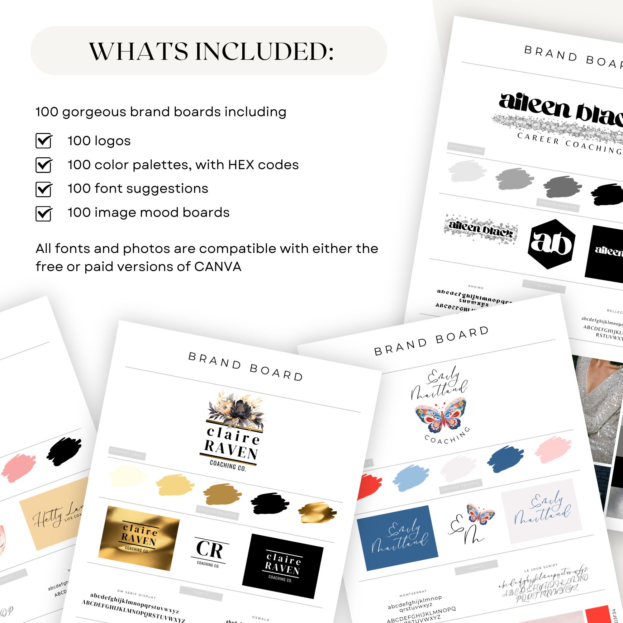 Personal Branding Kit With Logo Design, Mood Board, Color Palette With ...