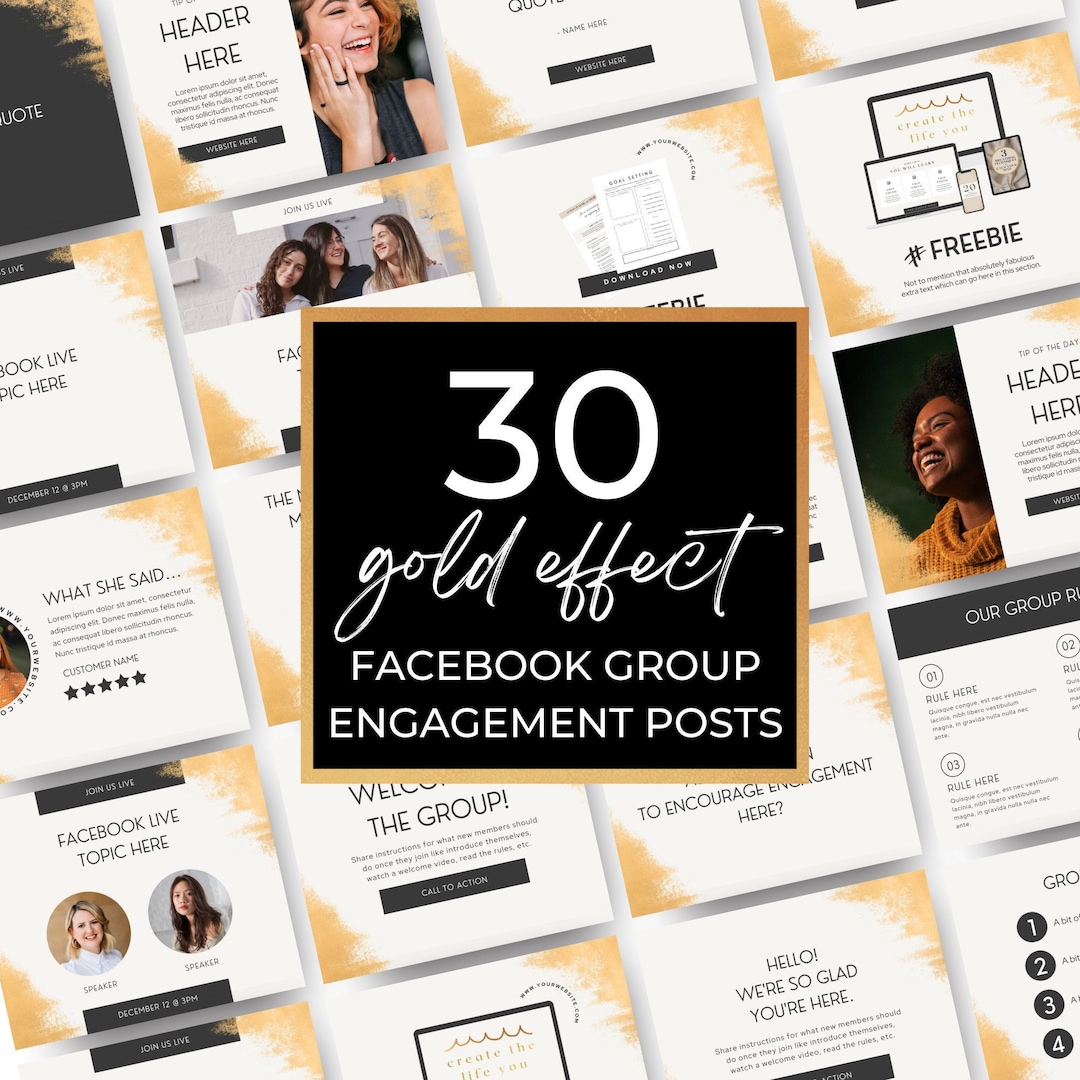 Facebook Group Engagement Posts, Membership Engagement Posts, Instant ...