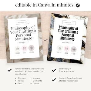 Create Your Own Personal Manifesto Worksheet, Digital Canva Template ...