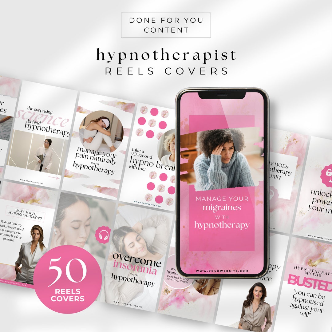 Hypnotherapy Reels Cover Templates, Hypnosis Instagram Aesthetic Feed ...