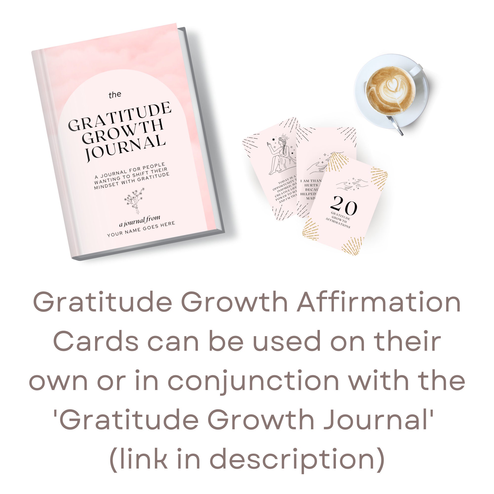 Affirmation Cards Printable - Gratitude Growth, Freebie, Lead Magnet ...