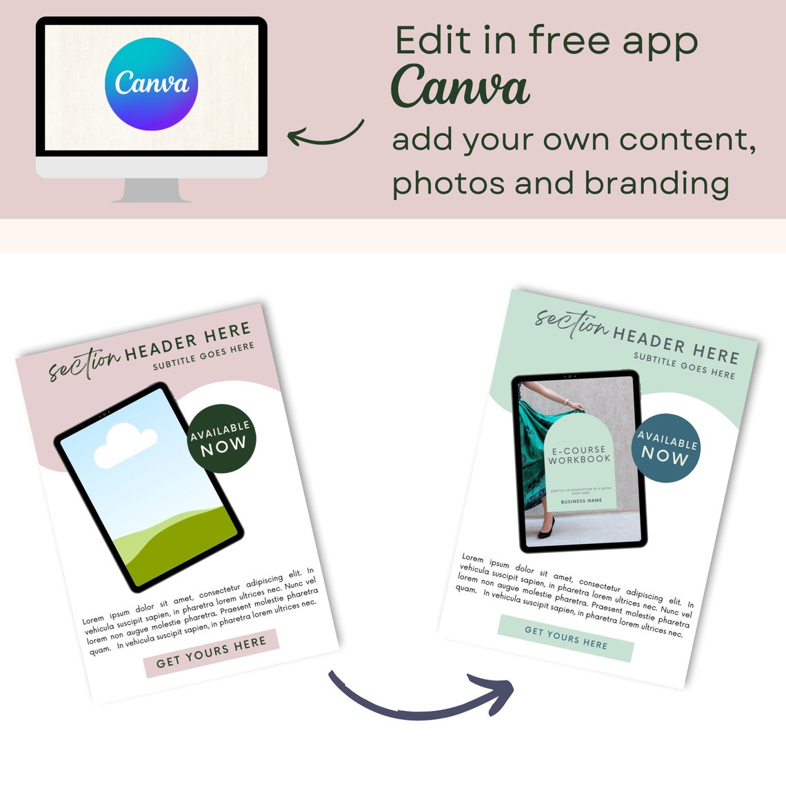 Canva Email Template Bundle: Canva Template for Email - Etsy