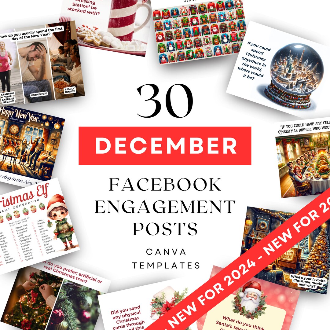Christmas Facebook Group Engagement Posts December, Fun 2024 Membership ...
