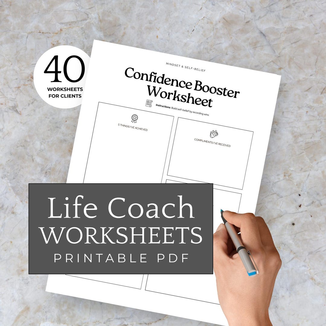 Life Coach Printable Worksheets Easy-print Coaching Templates for ...