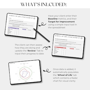Wheel of Life Google Sheet Template for Coaches Client Life Balance ...