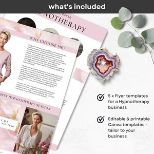 Flyer for Hypnotherapy, Canva Template, Hypnotherapist One Page Advert ...