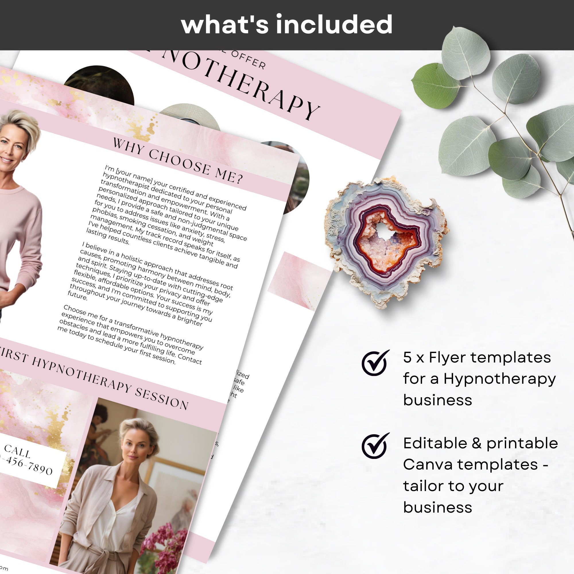 Flyer for Hypnotherapy, Canva Template, Hypnotherapist One Page Advert ...