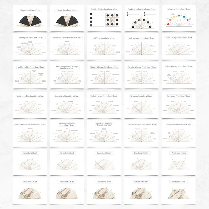 Spiritual Coach Dowsing Board Printable, Pendulum Chart Template ...