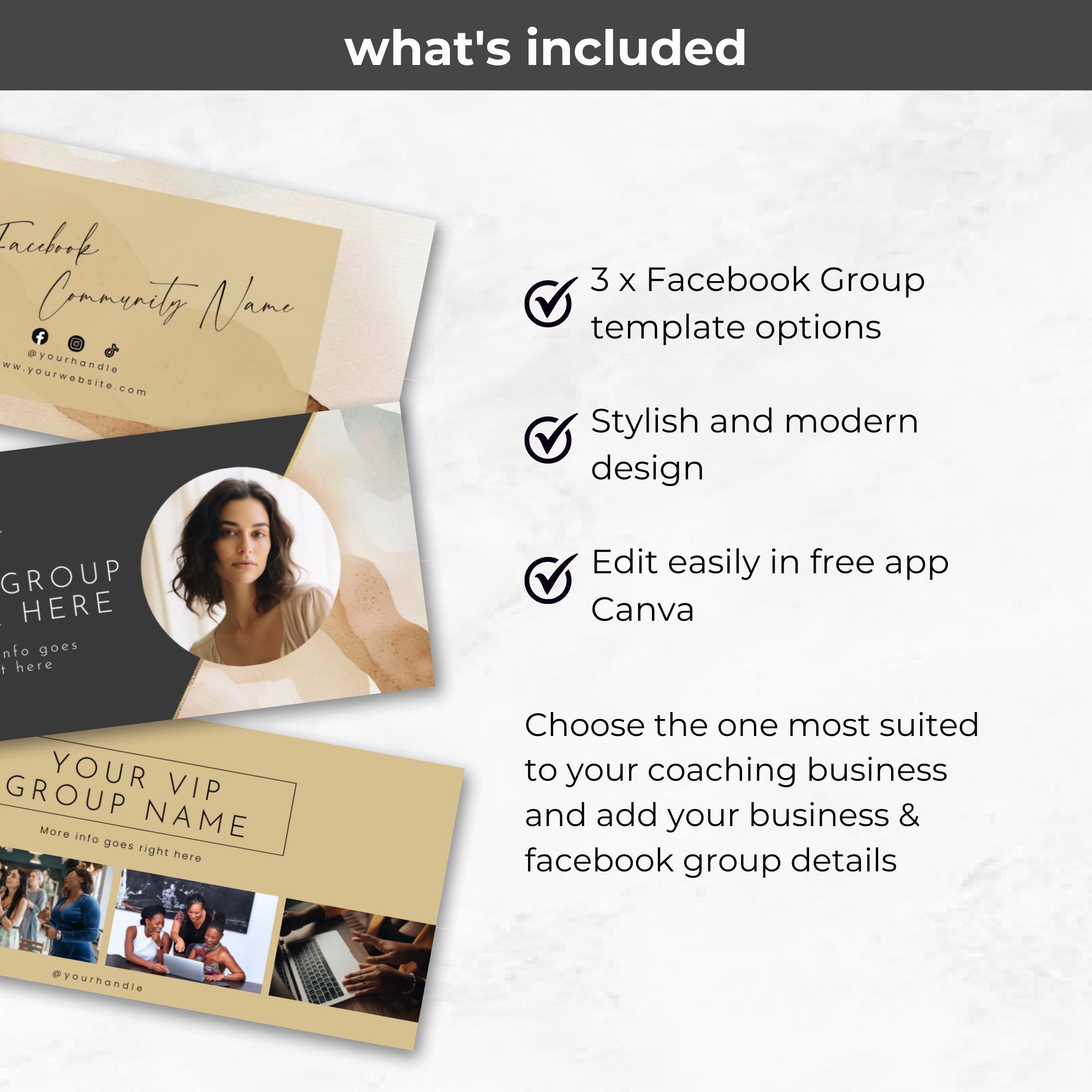 Facebook Group Banner FB Cover Canva Template Branded Social Media ...