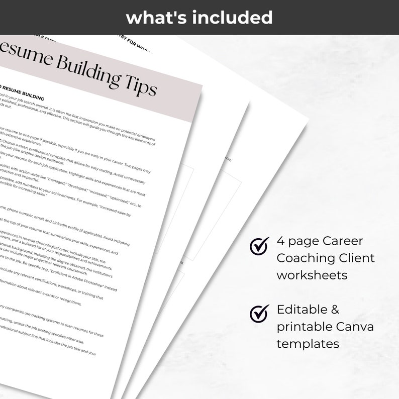Resume Guide Career Coach Cover Letter Handout Canva Template ...