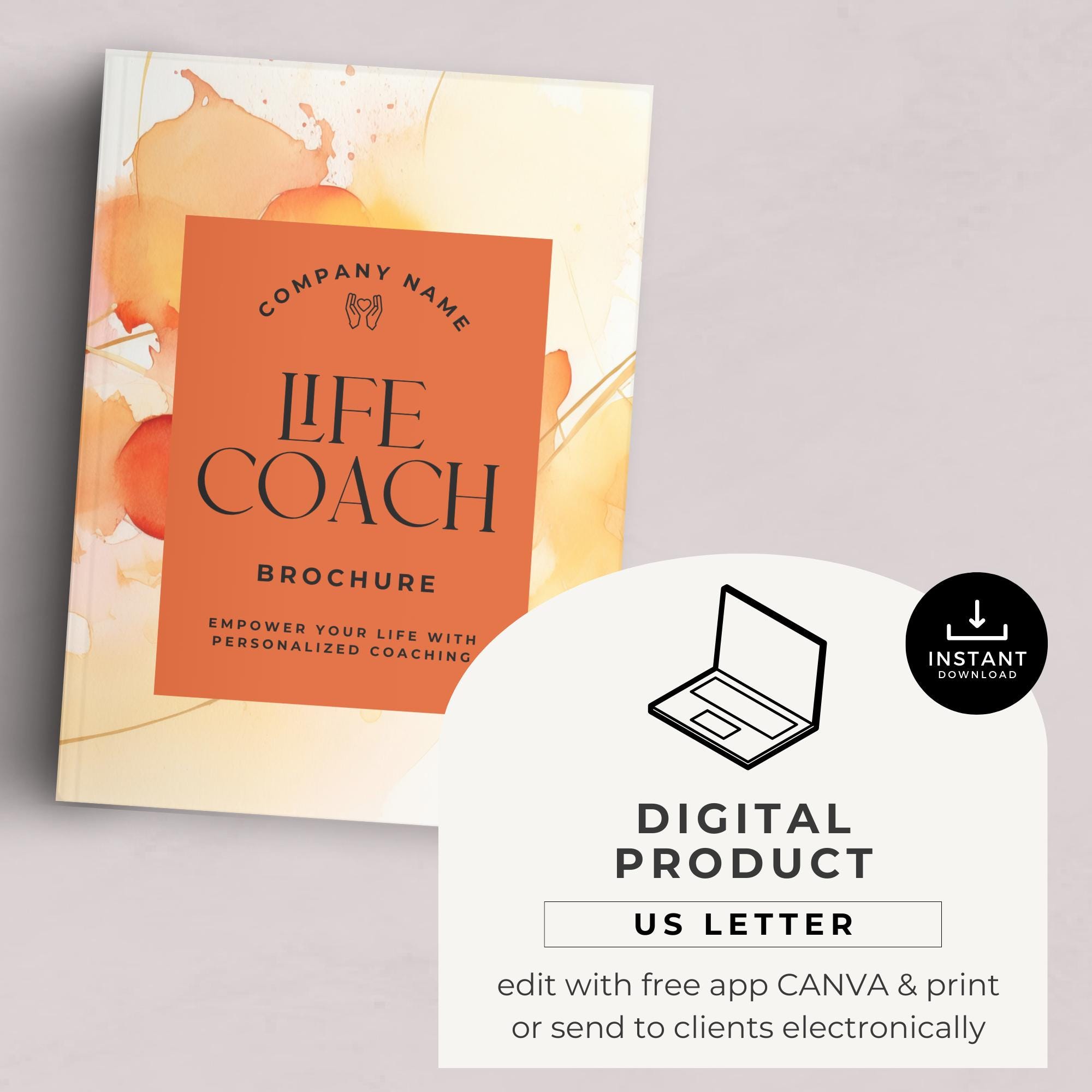 Editable Life Coach Brochure Template Promo Packet for New Clients ...