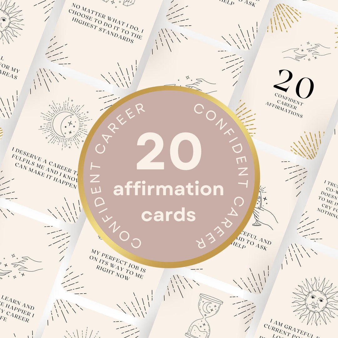 Affirmation Cards Printable - Confident Career, Freebie, Lead Magnet ...