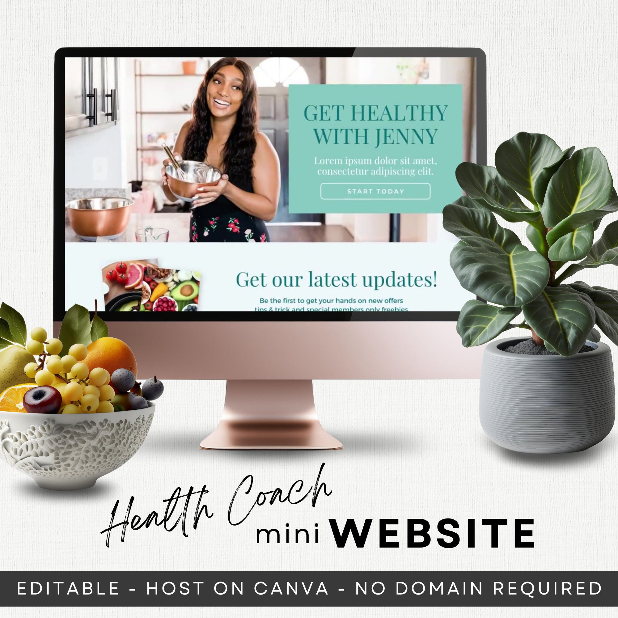Health Coach Canva Website Template, Coaching Landing Page, Wellness ...