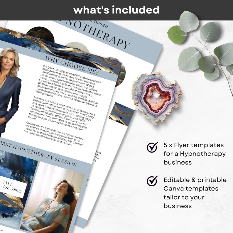Hypnotherapist Printable Flyer Canva Template, Hypnotherapy Marketing ...