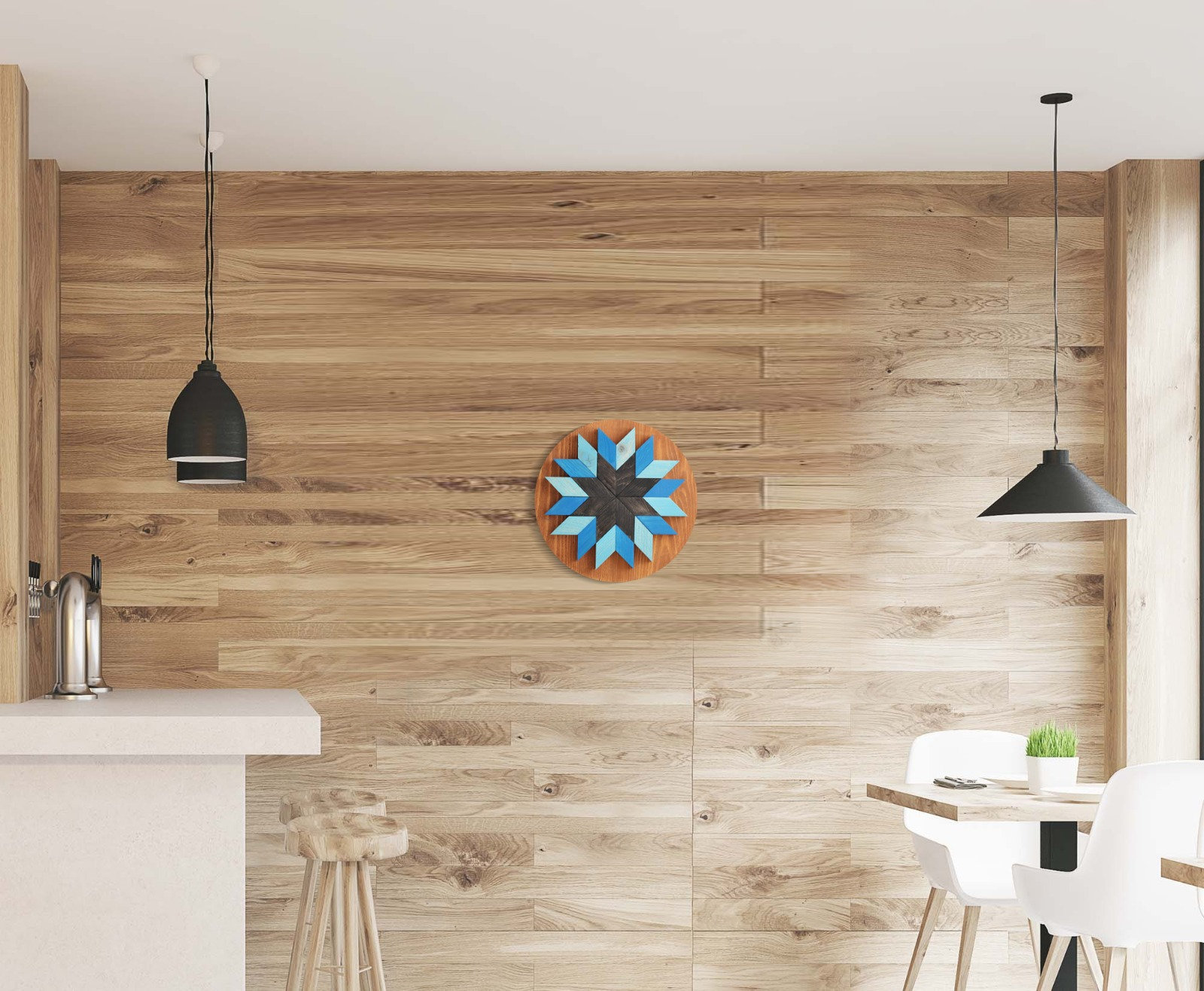 Kitchen Decor Small Wall Decor Geometric Wall Art Handcrafted Wall Art ...