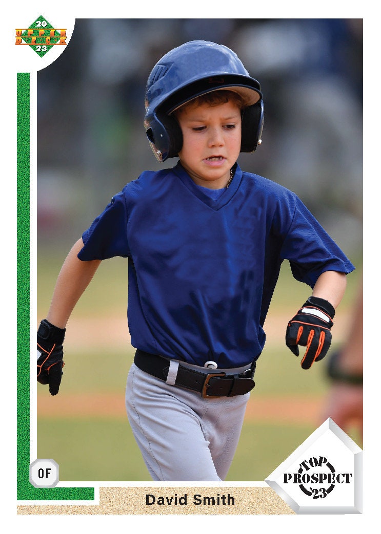 Custom Baseball Card 'top Prospect' Retro White Design - Etsy