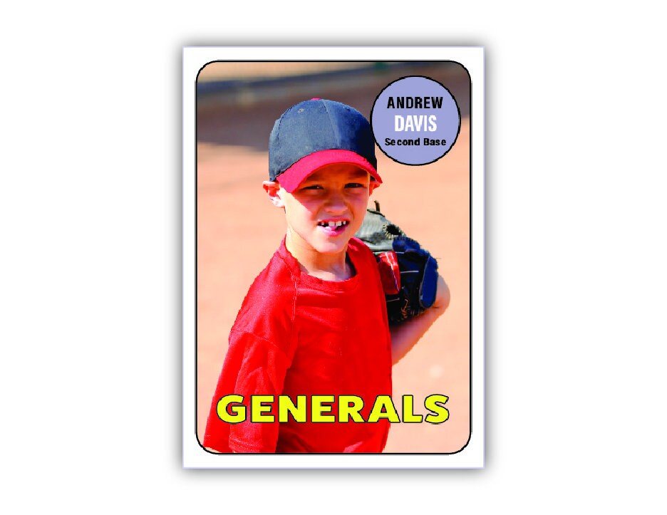 Custom Baseball Card Vintage Design - Etsy