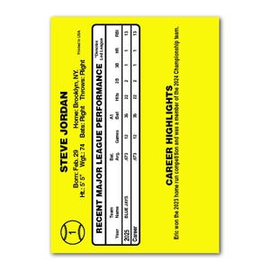 Custom Baseball Card Black Design - Etsy