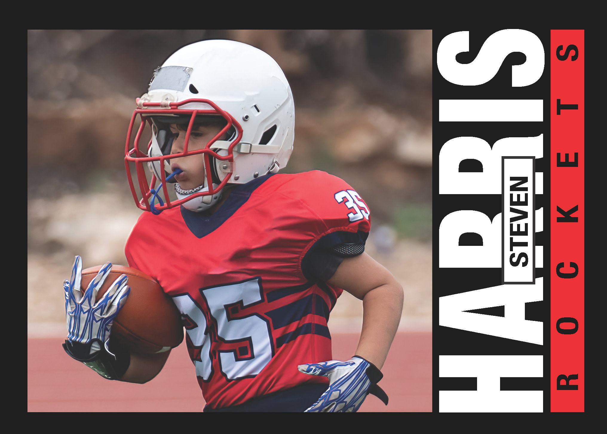 Custom Football Card Black Background - Etsy