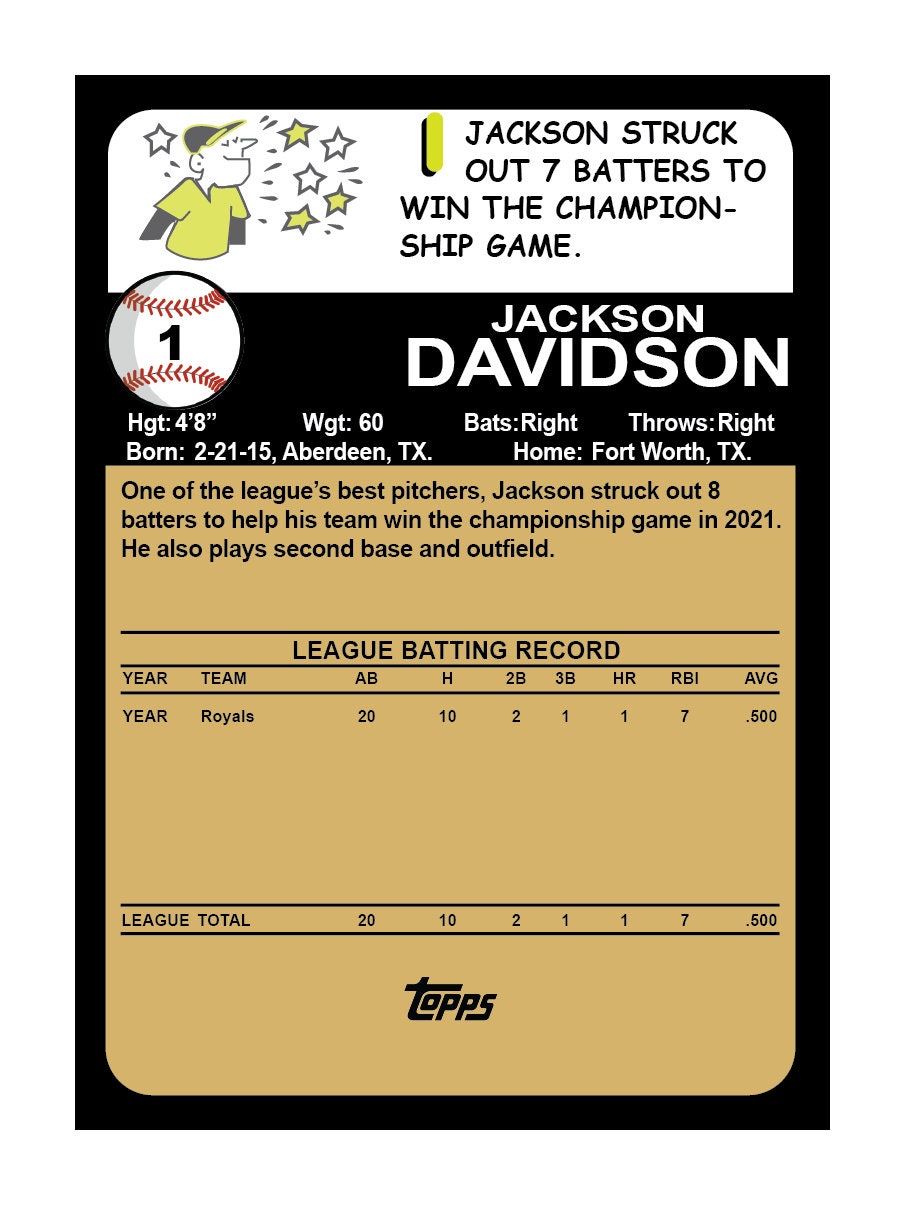 Custom Baseball Card Vintage Design - Etsy