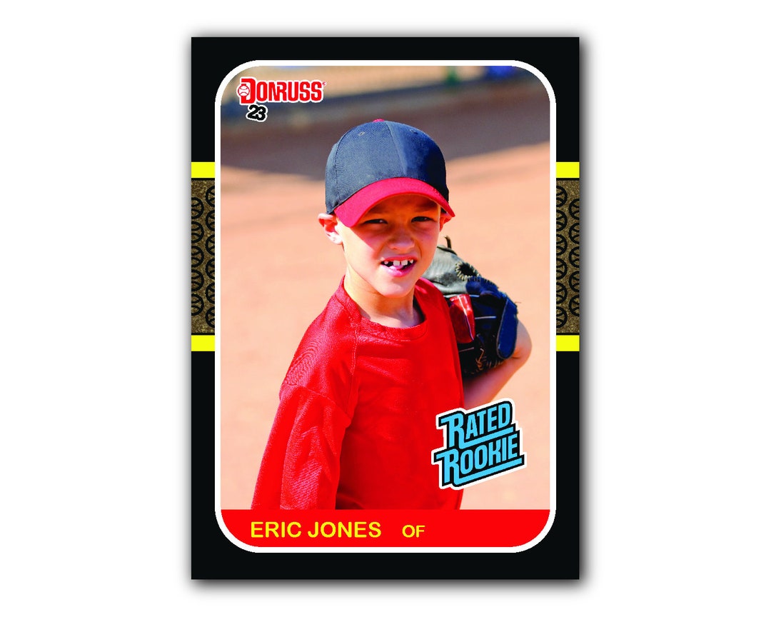 Custom Baseball Card Black Design - Etsy