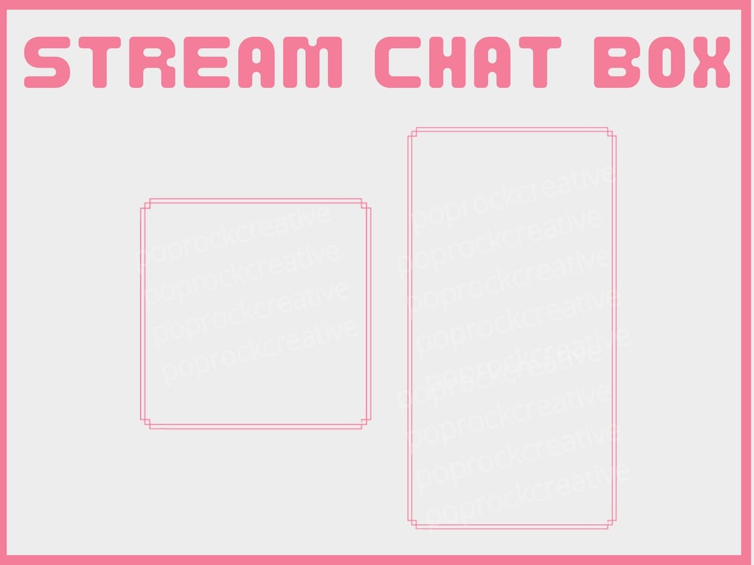 Twitch Chat Box Overlay | Pink Twitch Overlay | Chat Stream | Twitch ...
