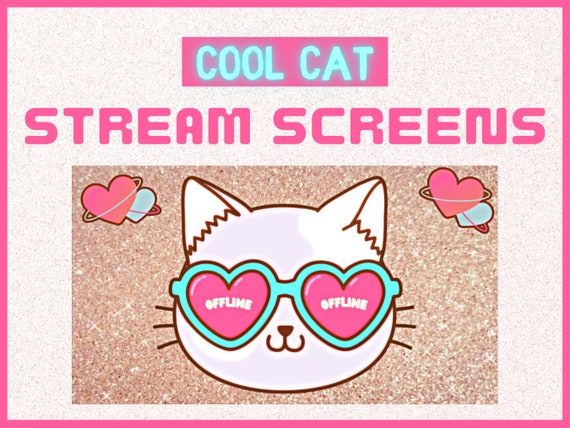 6 Pack Cat Twitch Overlay Stream Screens Twitch Overlay | Etsy