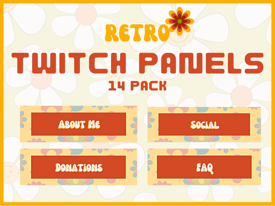 14 Pack Twitch Panels | Retro Twitch Panels | Streamer Panels | Twitch ...
