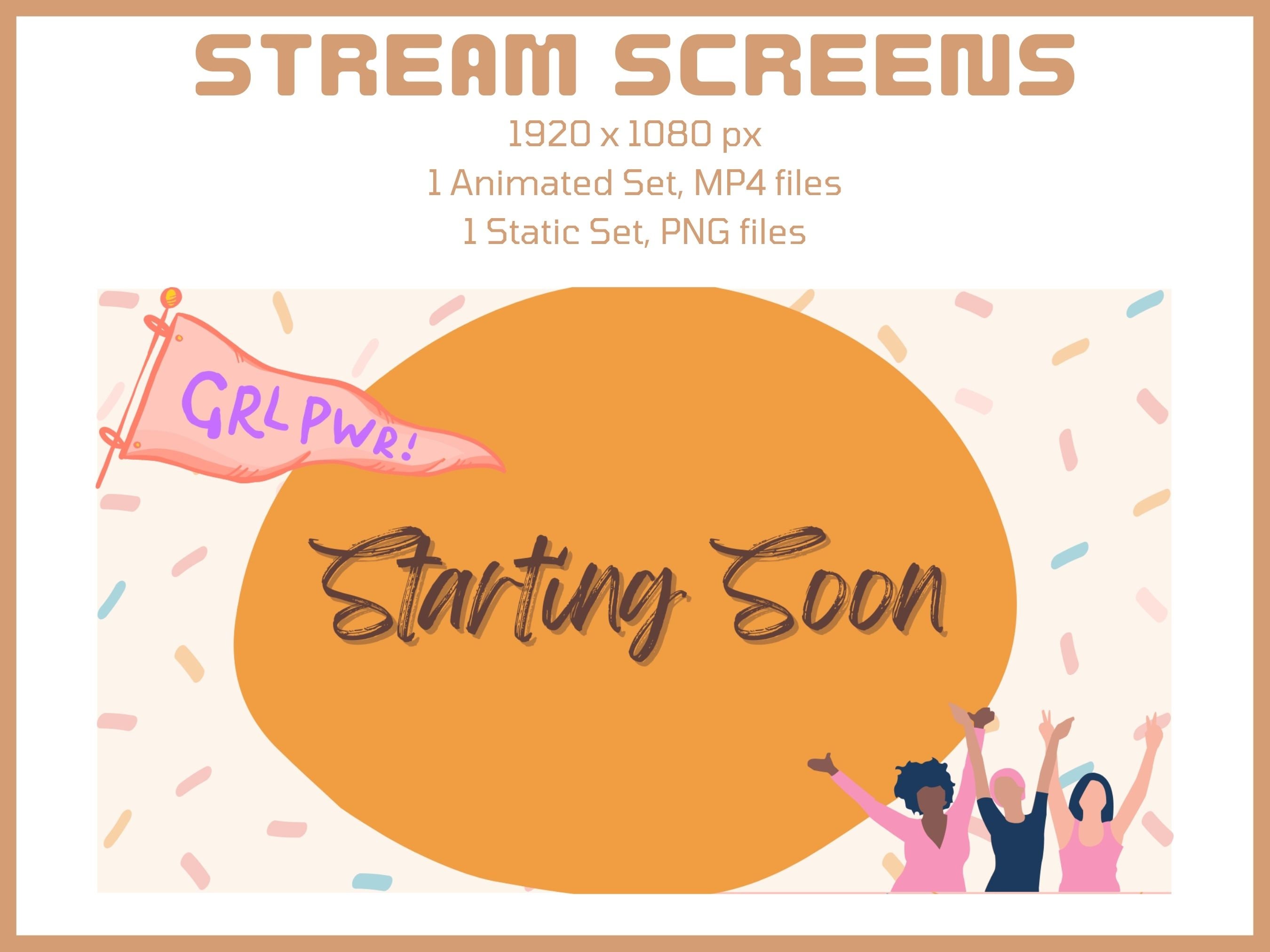 Girl Power Animated Overlay | Twitch Pink Overlay | Twitch Overlay ...