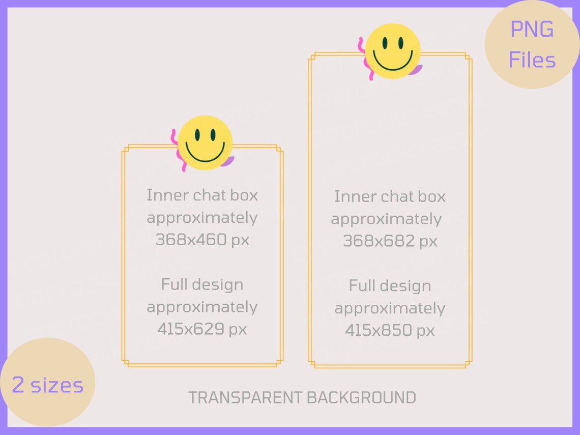 Twitch Chat Box Overlay Yellow Twitch Overlay Chat Stream Twitch Theme ...