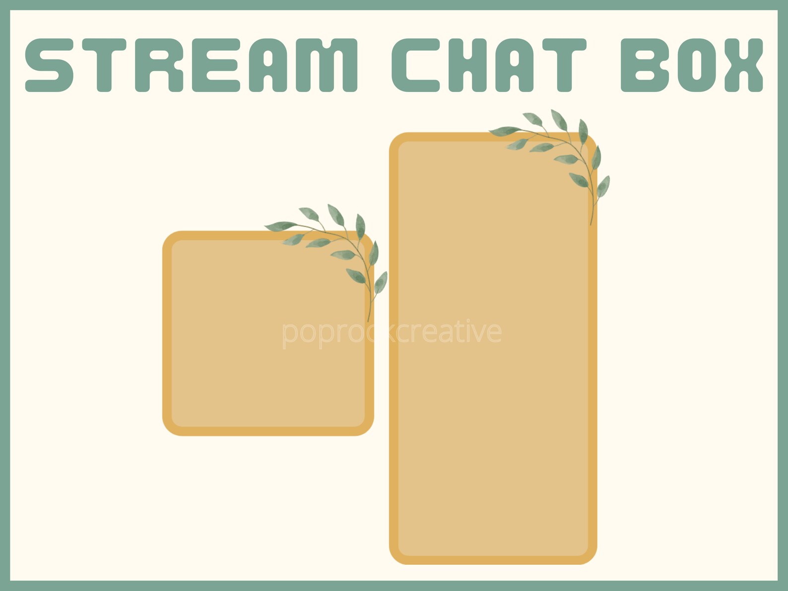 Twitch Chat Box Overlay | Boho Twitch Overlay | Chat Stream | Twitch ...