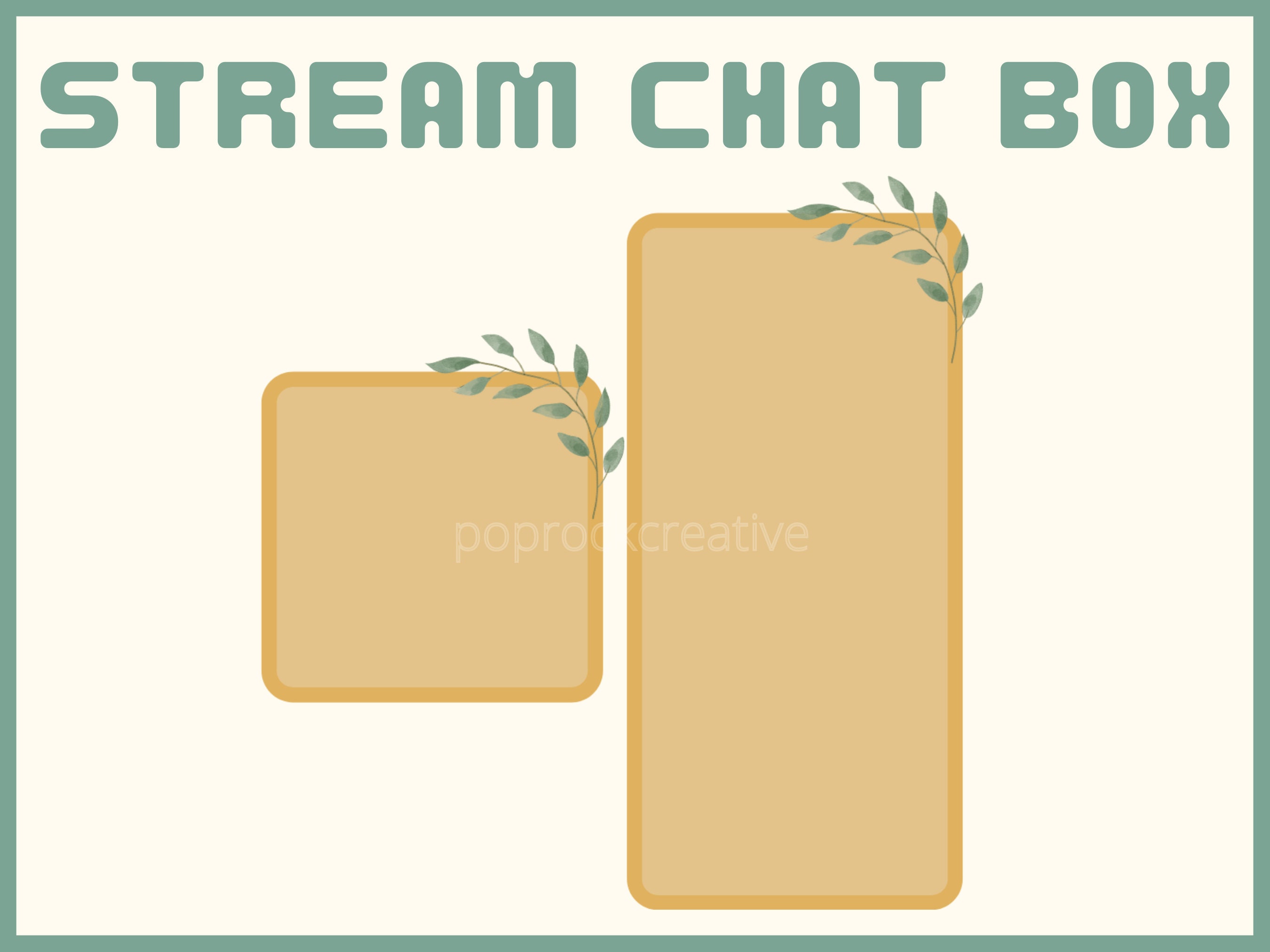 Twitch Chat Box Overlay | Boho Twitch Overlay | Chat Stream | Twitch ...