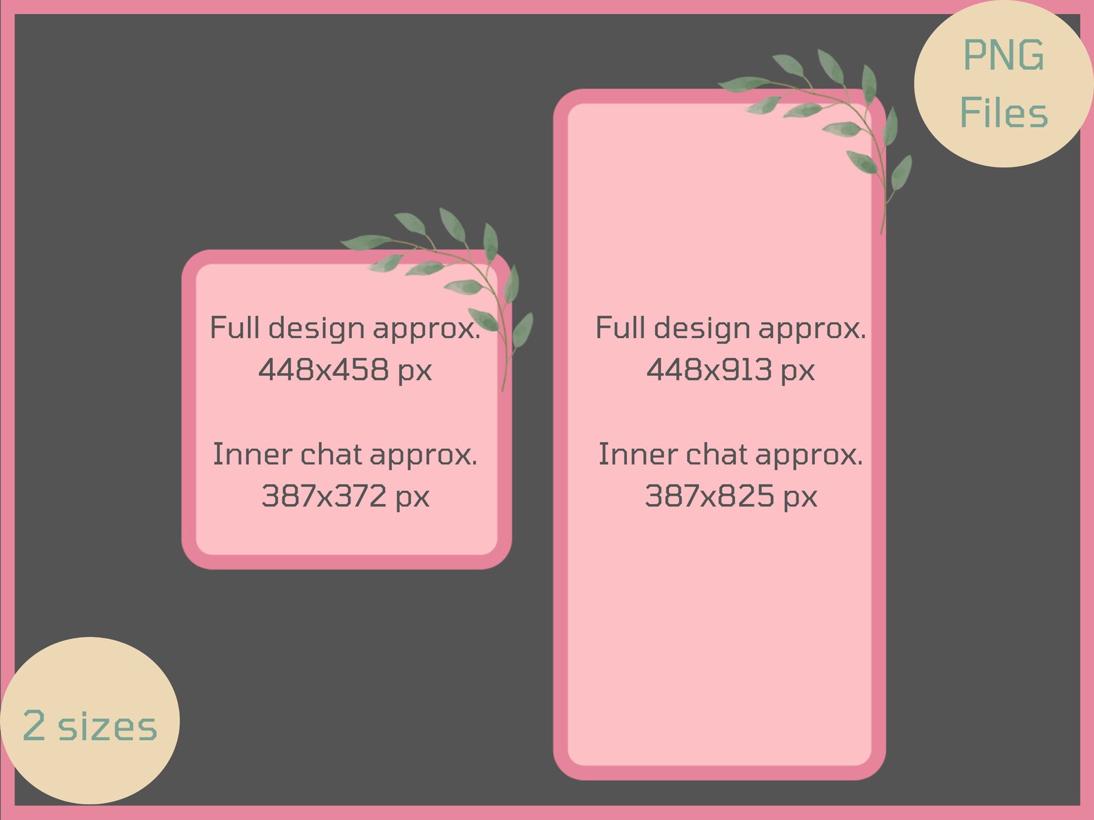 Pink Twitch Chat Box | Boho Twitch Overlay | Chat Stream | Twitch Theme ...
