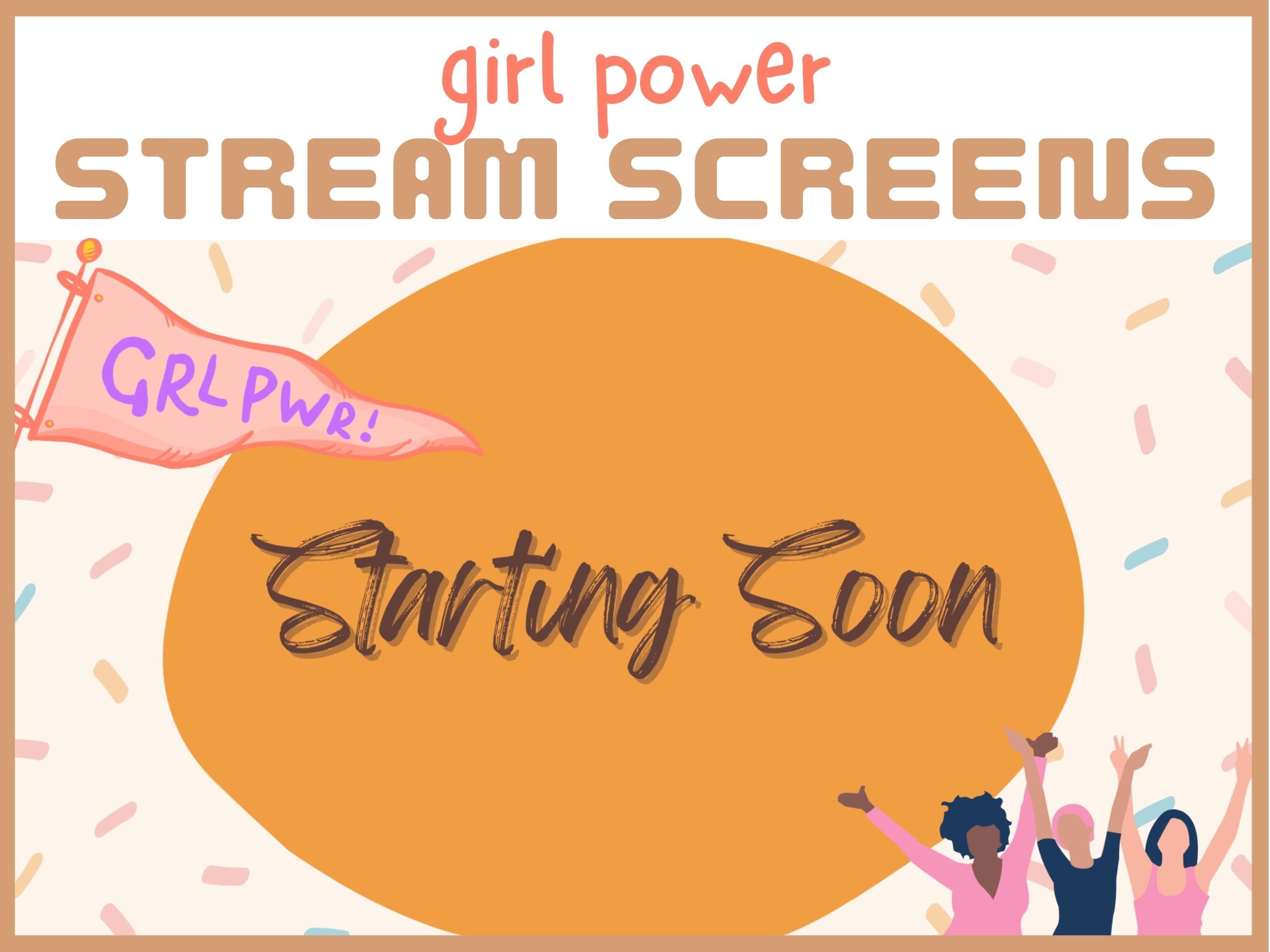 Girl Power Animated Overlay | Twitch Pink Overlay | Twitch Overlay ...