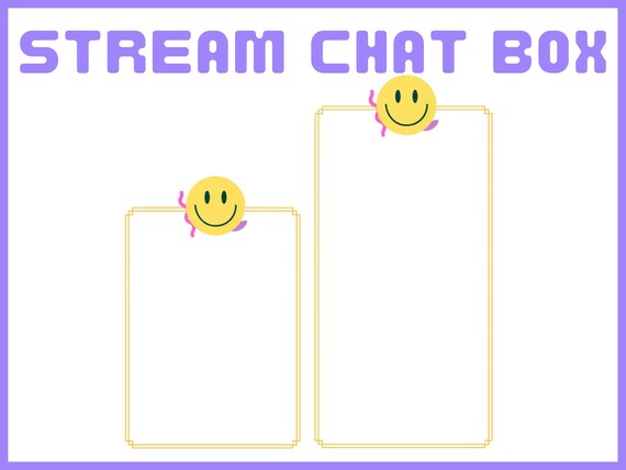 Twitch Chat Box Overlay Yellow Twitch Overlay Chat Stream | Etsy