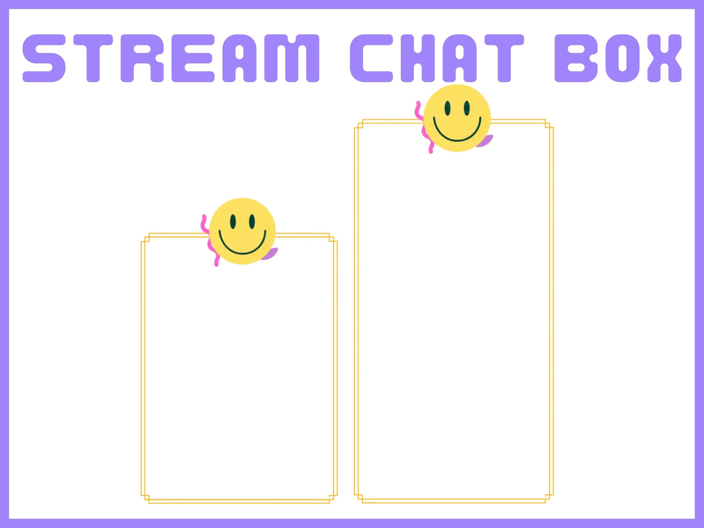 Twitch Chat Box Overlay | Yellow Twitch Overlay | Chat Stream | Twitch ...
