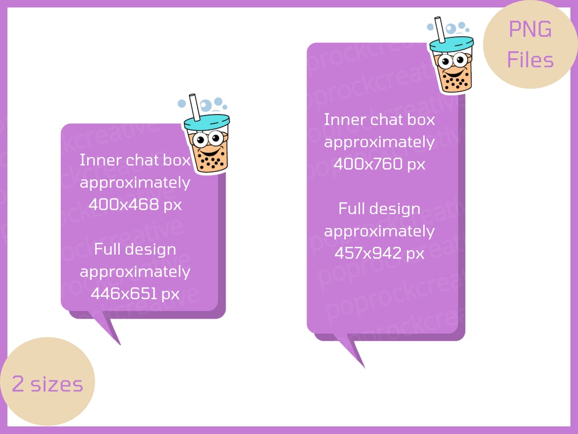 Twitch Chat Box Overlay | Boba Tea Twitch Overlay | Chat Stream ...