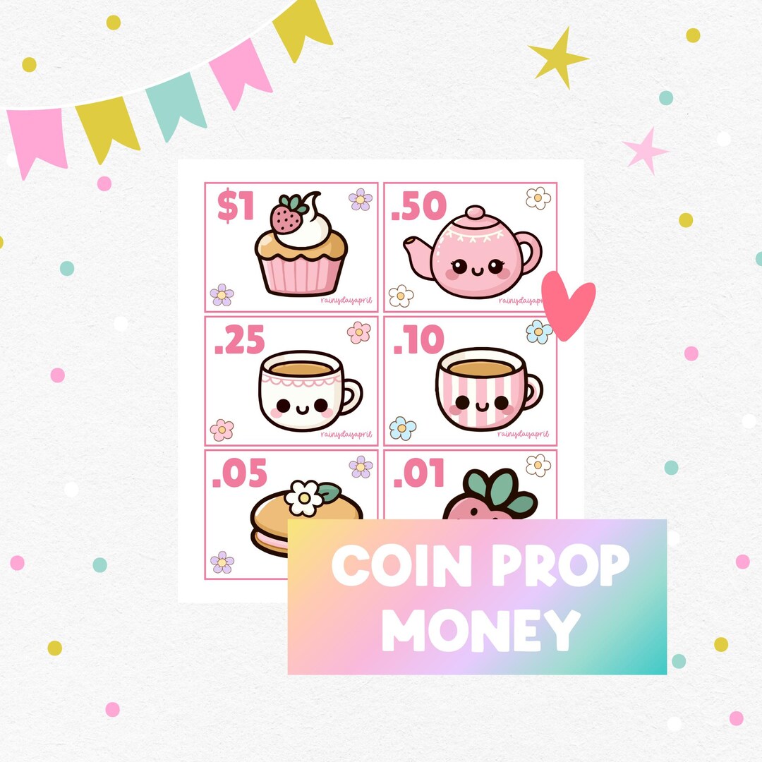 Coin Prop Placeholder Change Money | Little Cuppa Savings Tea Shop ...