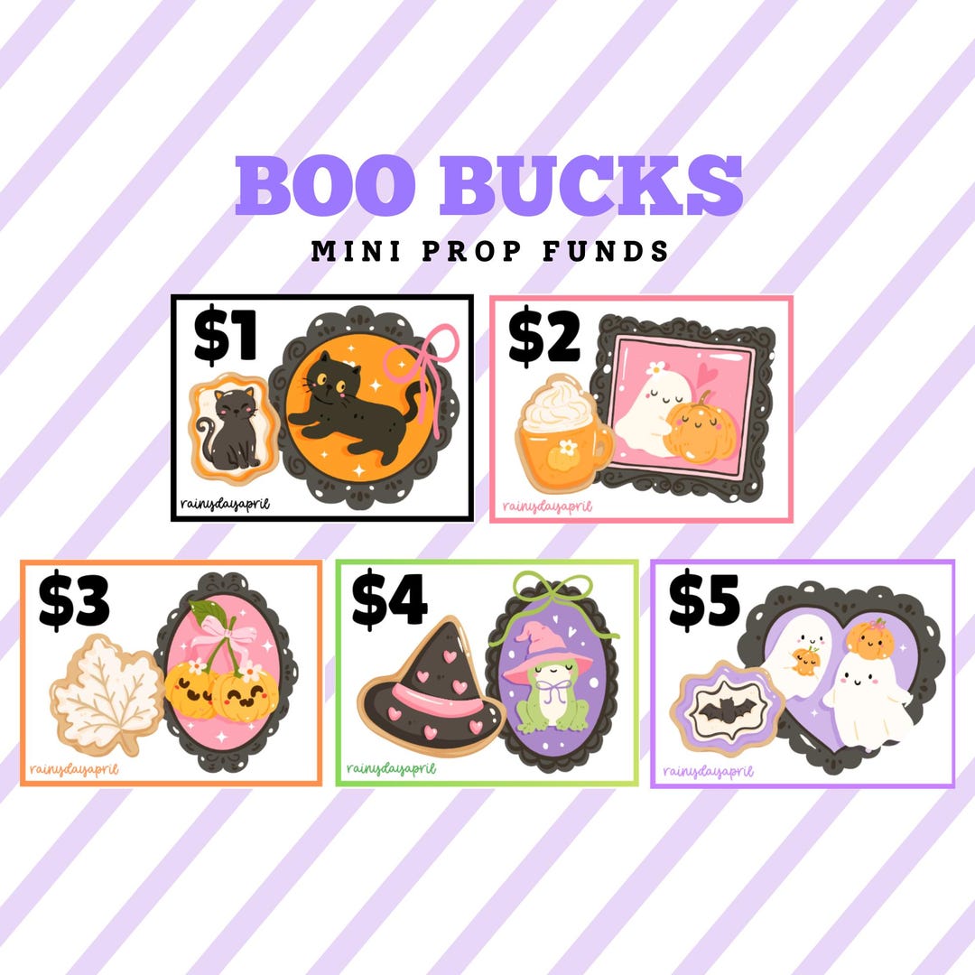 Boo Bucks Mini Prop Money | Spooky Halloween | Digital or Cash Stuffing ...
