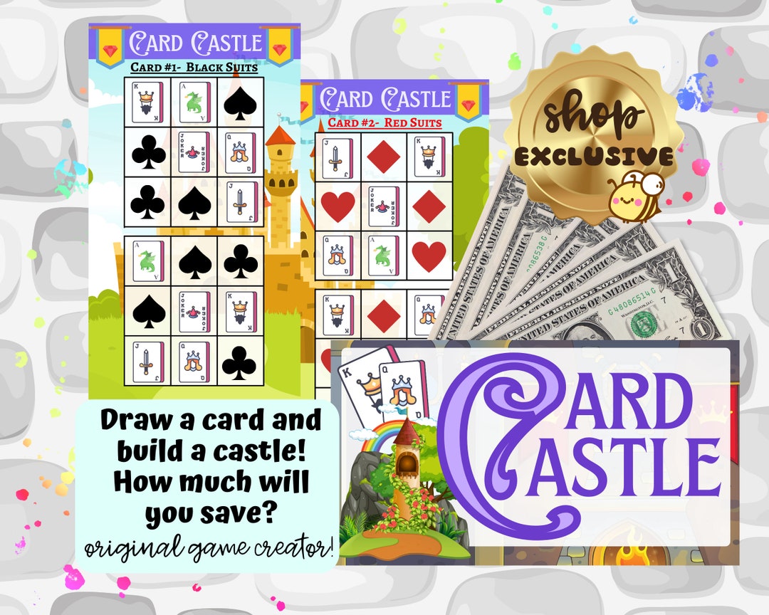 Card Castle ORIGINAL Playing Card Savings Challenge Game Shop - Etsy
