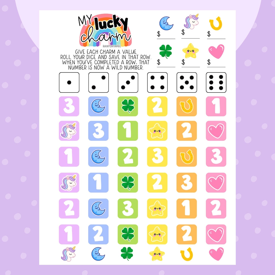My Lucky Charm Savings Game | Rainbow Money Challenge | PDF Download - Etsy