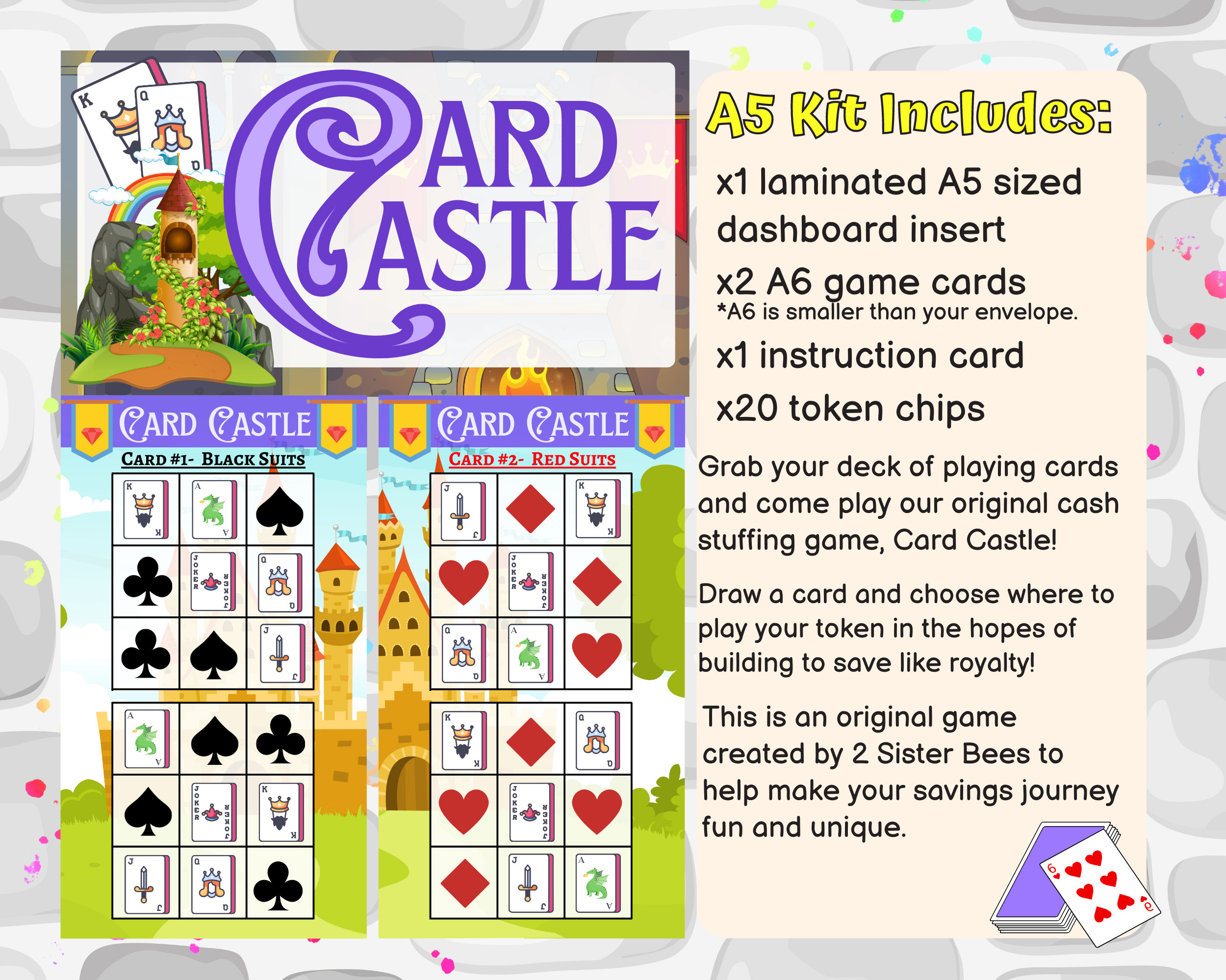 Card Castle ORIGINAL Playing Card Savings Challenge Game Shop - Etsy