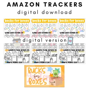 AMAZON Bucks for Boxes A5 A6 Dashboard Tracker Set | Sinking Funds ...