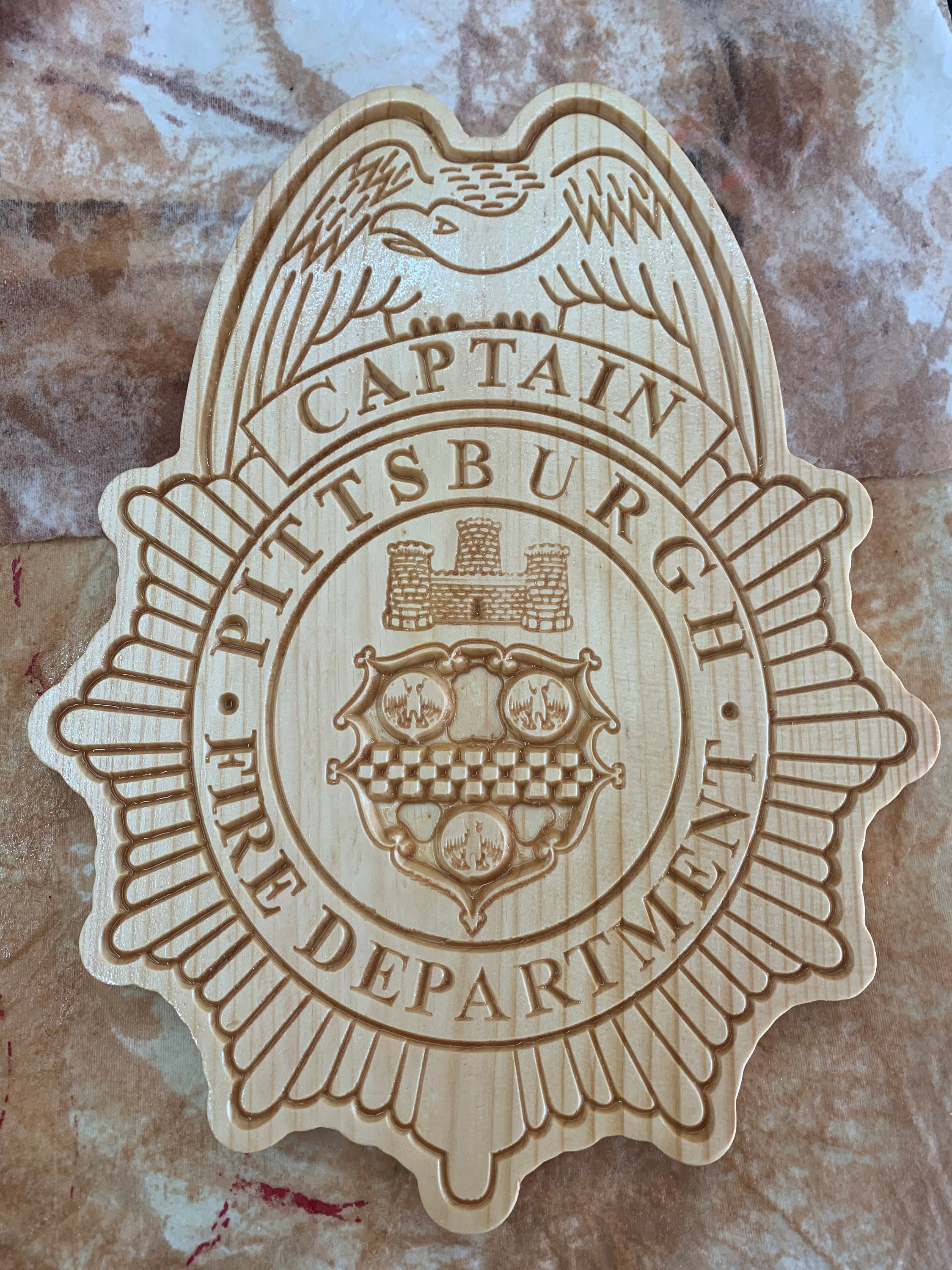 Custom Wood Badge Replica 3D Cut - Etsy