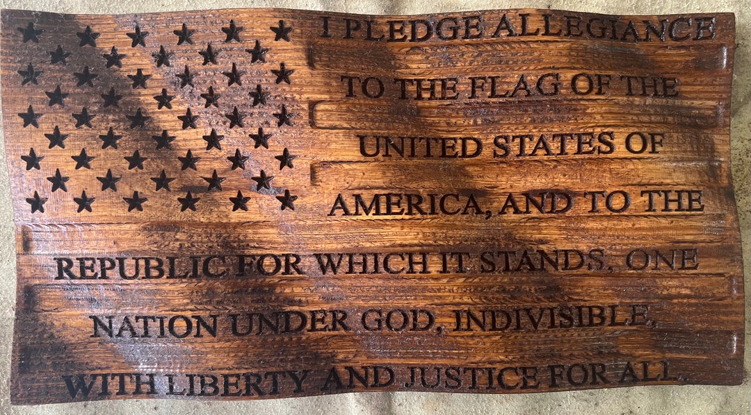 Waving Pledge of Allegiance Flag - Etsy