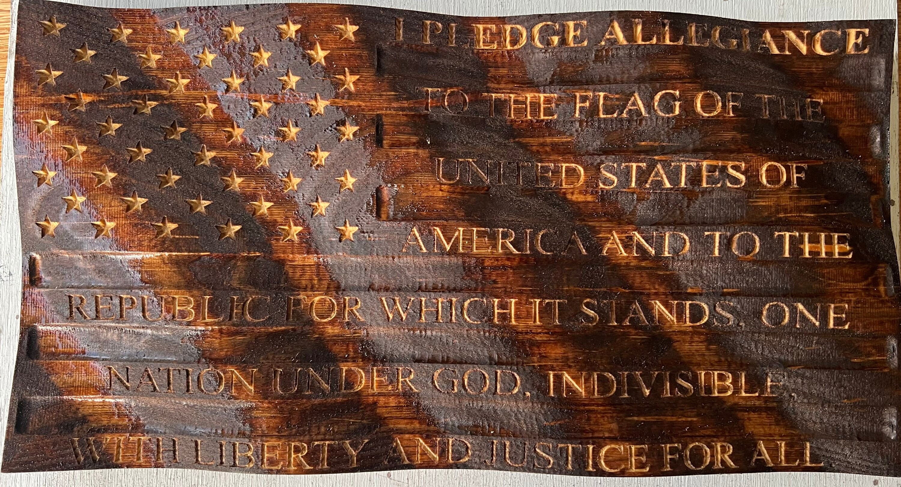 Waving Pledge of Allegiance Flag - Etsy